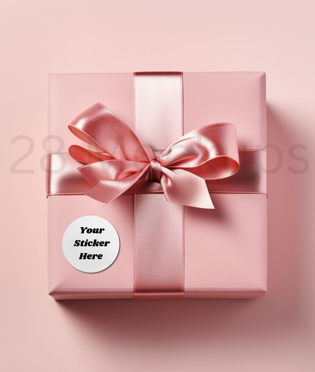 Sticker Mockup, Gift Box Sticker Mockup, School Sticker Mockup ...