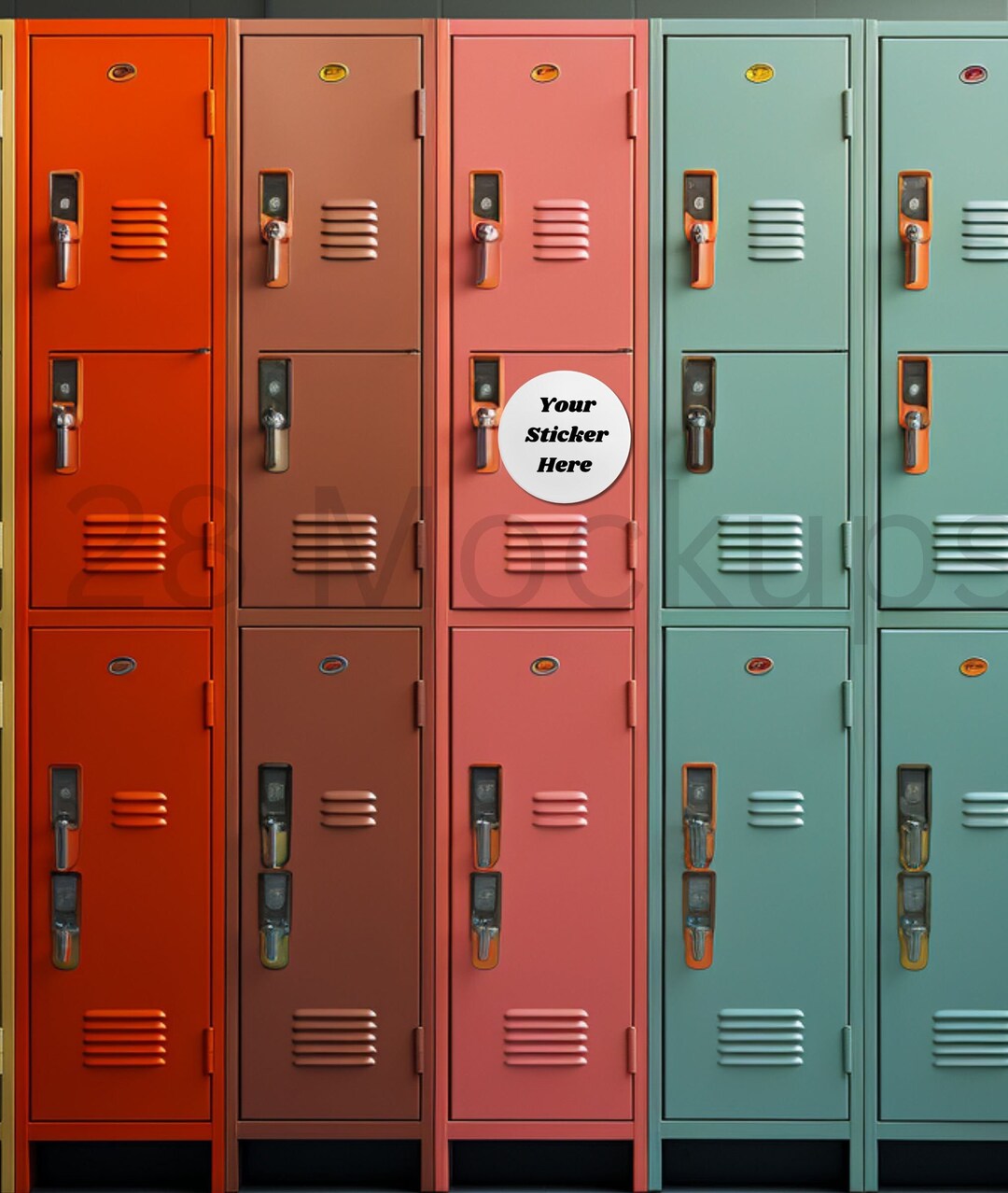 Sticker Mockup, School Locker Sticker Mockup, School Sticker Mockup ...