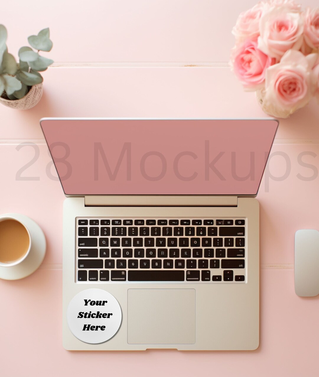 Sticker Mockup, Laptop Sticker Mockup, Notebook Sticker Mockup ...
