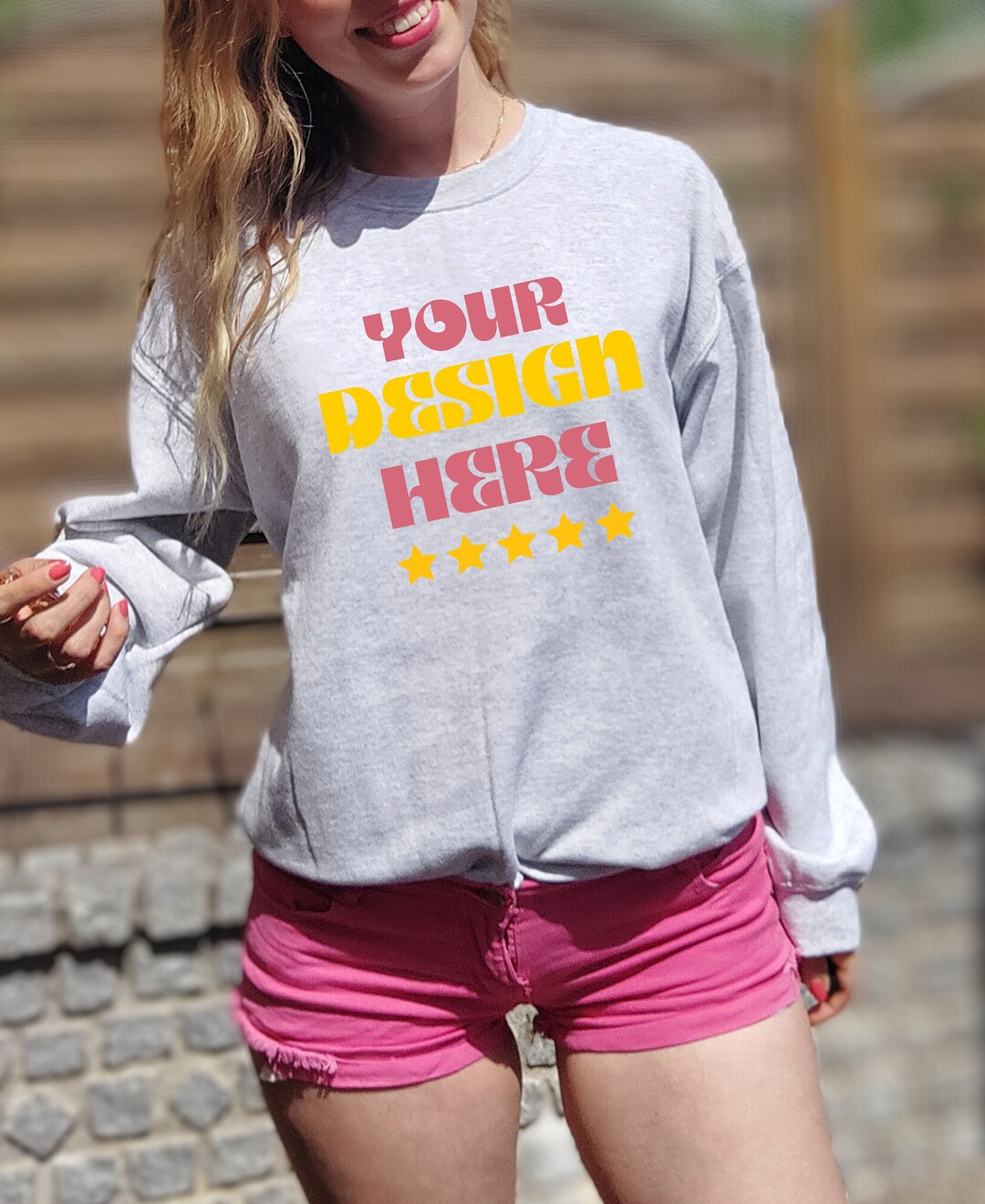 Gildan 1800 Ash Sweatshirt Mockup, Sweatshirt Mockup, Ash Sweater ...