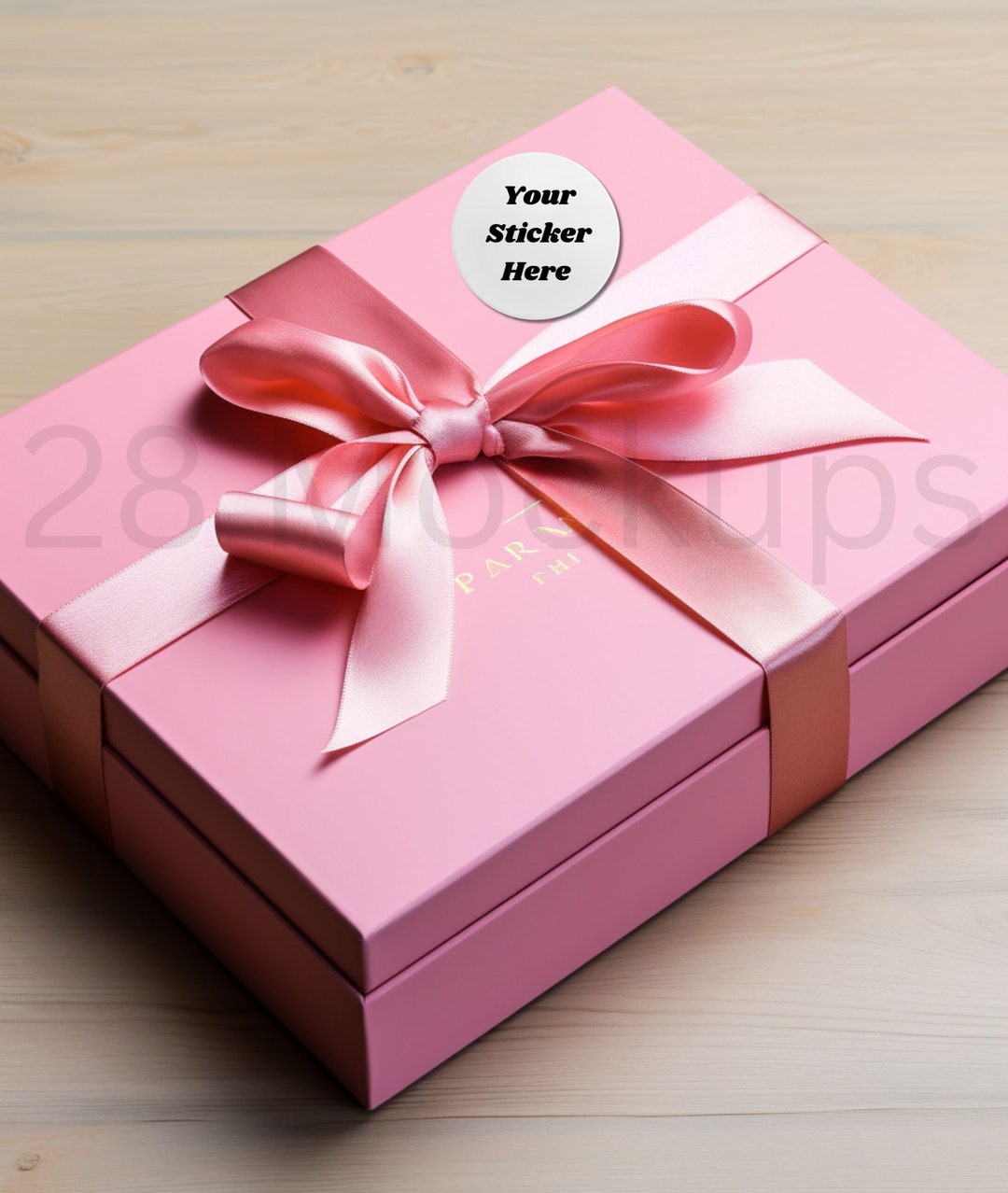 Sticker Mockup, Gift Box Sticker Mockup, School Sticker Mockup ...