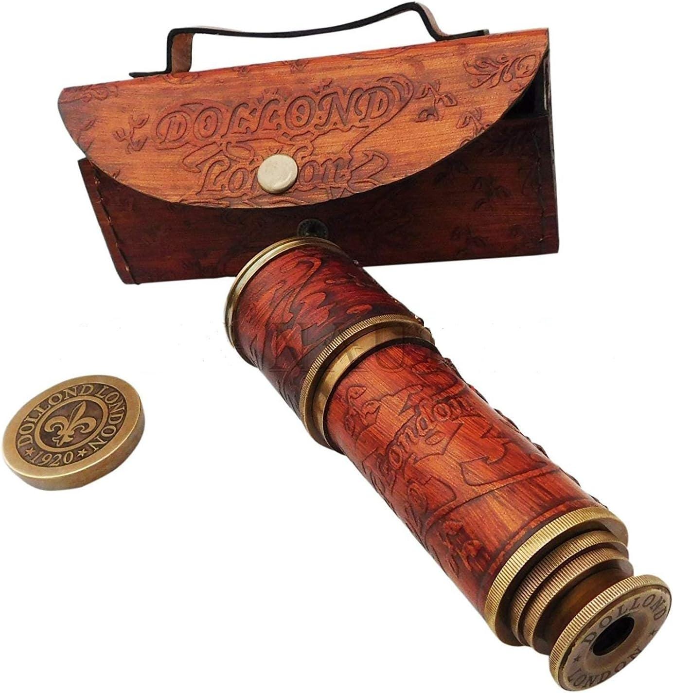 Nautical Decor Vintage Brass Pirate Spyglass Telescope - 18 Inch ...