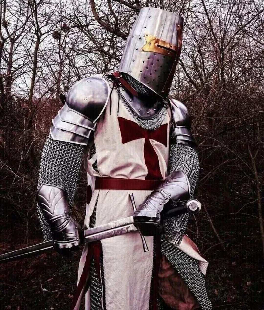 Medieval Knight Wearable Suit of Armor - Crusader Combat Full Body ...