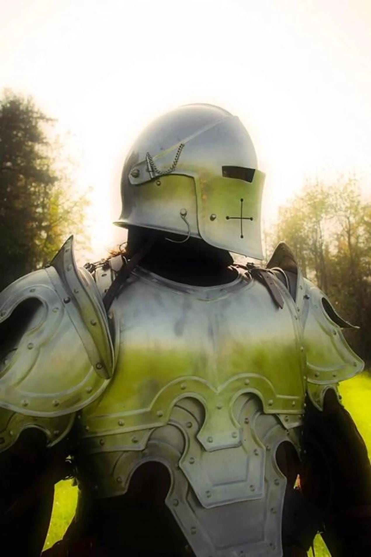 Barbuta Armor Costume – Medieval Knight Cosplay With Helmet, Chestplate ...