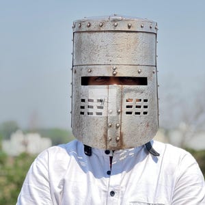 Buy Monty Python Knight Helmet – Medieval Great Helm Replica | Holy ...