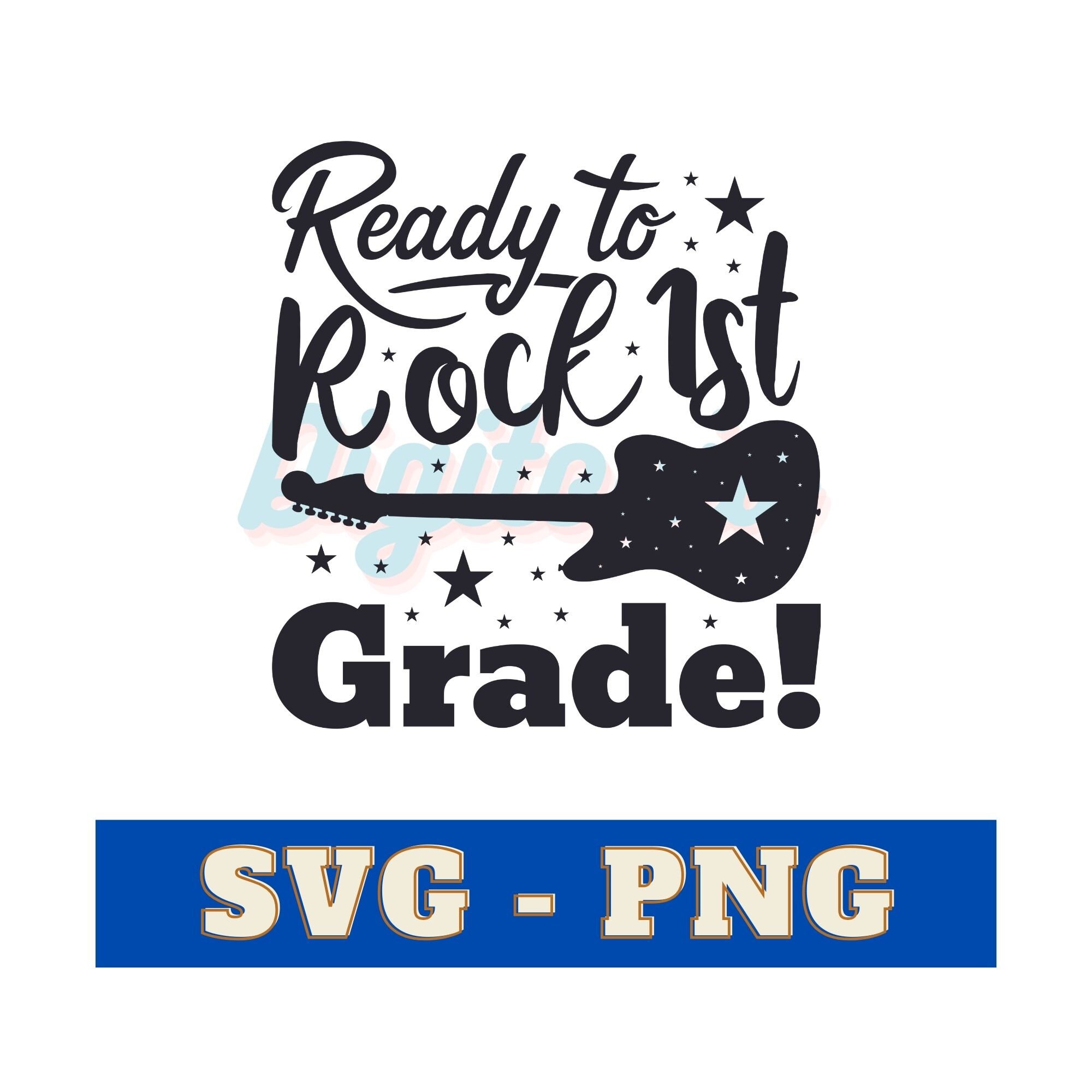 Back to School SVG Png Ready to Rock 1st Grade Geometric - Etsy