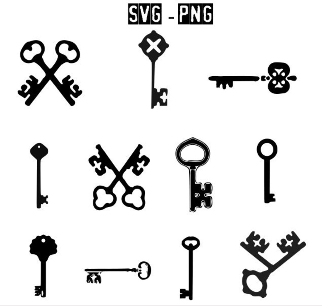 Vintage Keys SVG PNG Files, Instant Download, Digital File - Etsy
