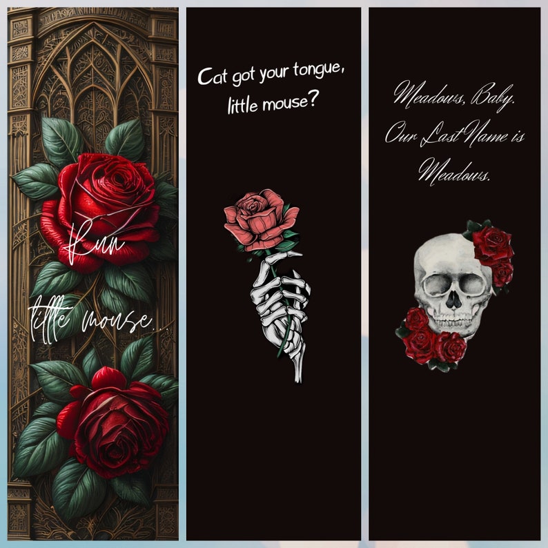 6 Haunting Adeline Bookmarks Printable With Quotes - Etsy