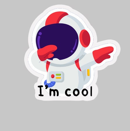 I'm Cool Stickers, Glossy, Matte, Cute Cat, Cute Turle, Cute Dog, Cute ...