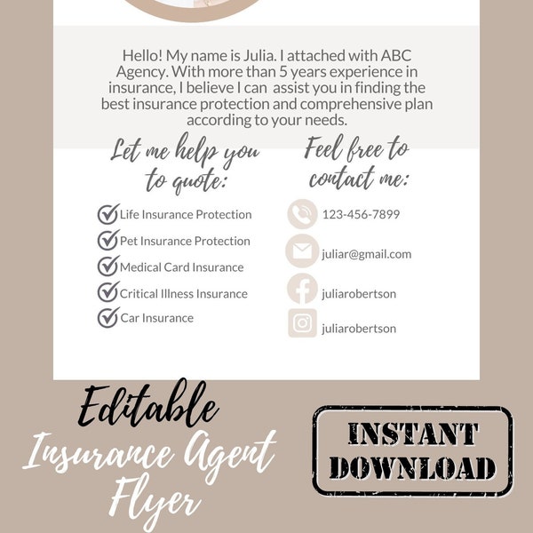Life Insurance Flyer Template - Etsy