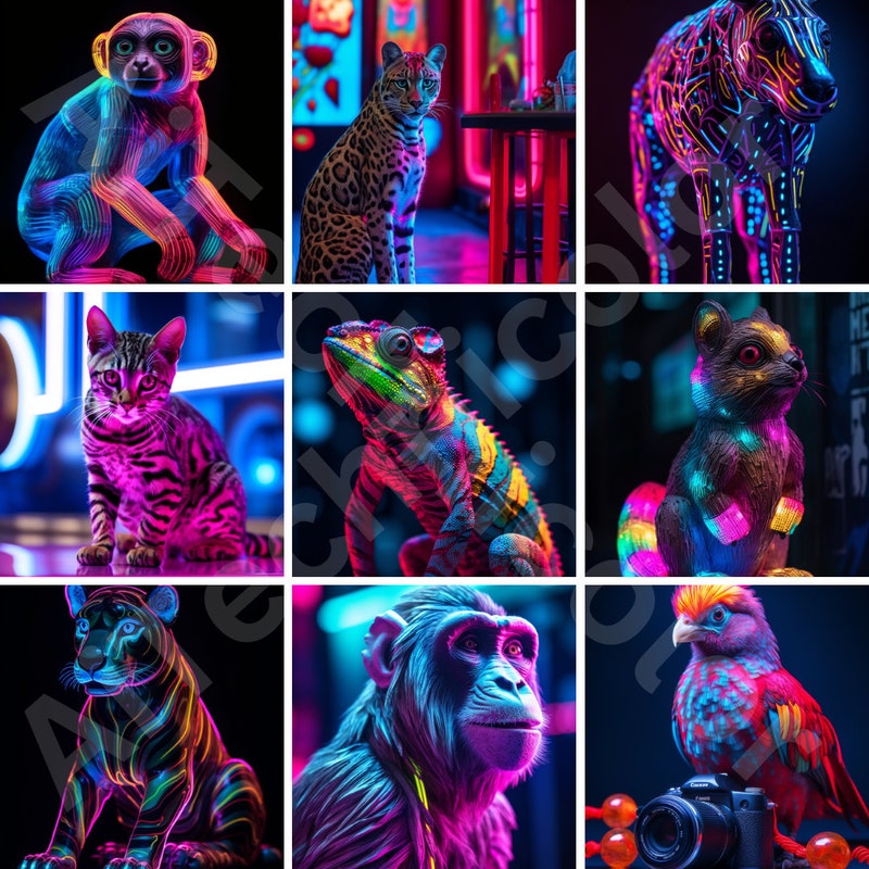 Png neon animals - Etsy.de