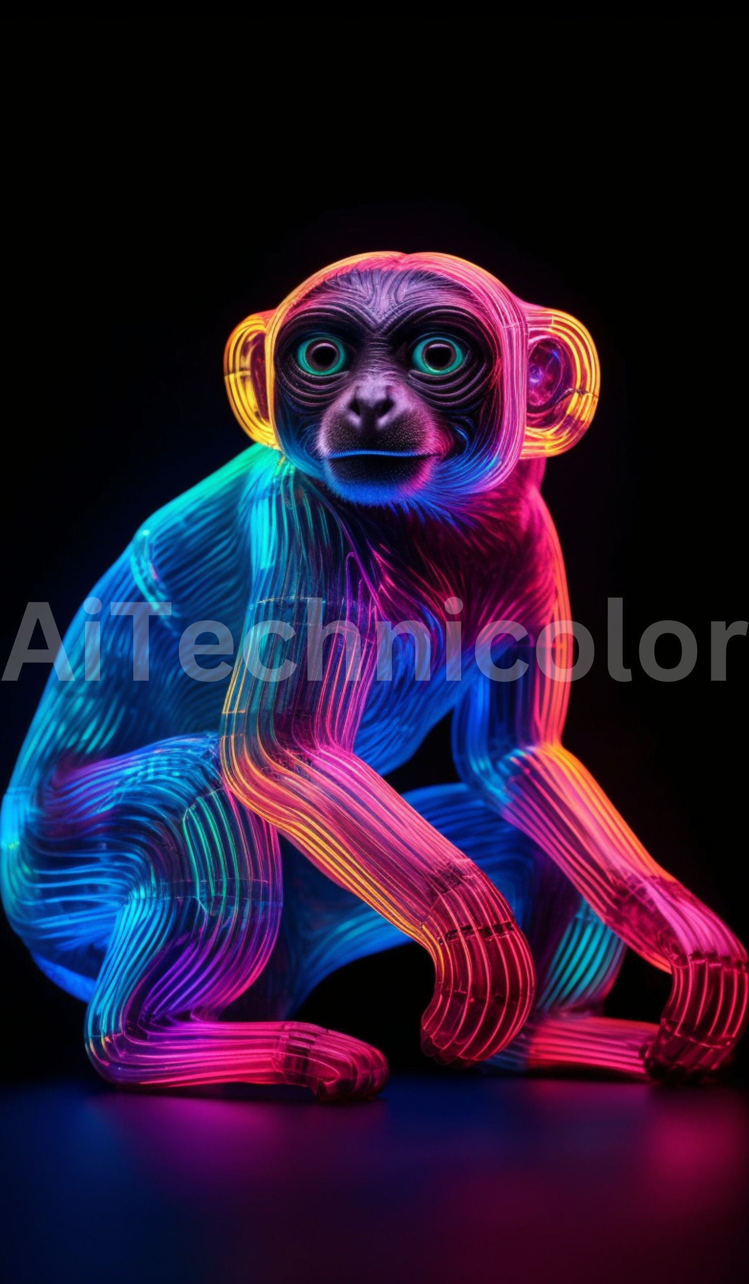50 Neon Animal Clipart PNG Bundle High-resolution Digital Download ...