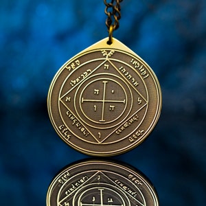 The Fifth Pentacle of Saturn Pendant Solomon Kabbalah Amulet Talisman ...
