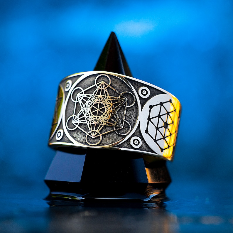Archangel Metatron Angel of Life Seal Adjustable Ring Solomon Kabbalah Amulet Talisman Occult ...