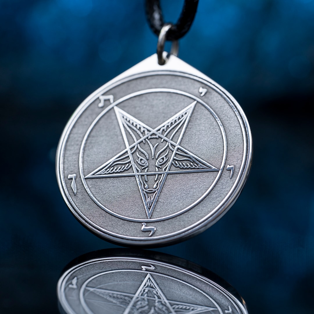 Baphomet Seal Pendant: Sabbatic Goat Symbol of Balance, Occult Wisdom ...