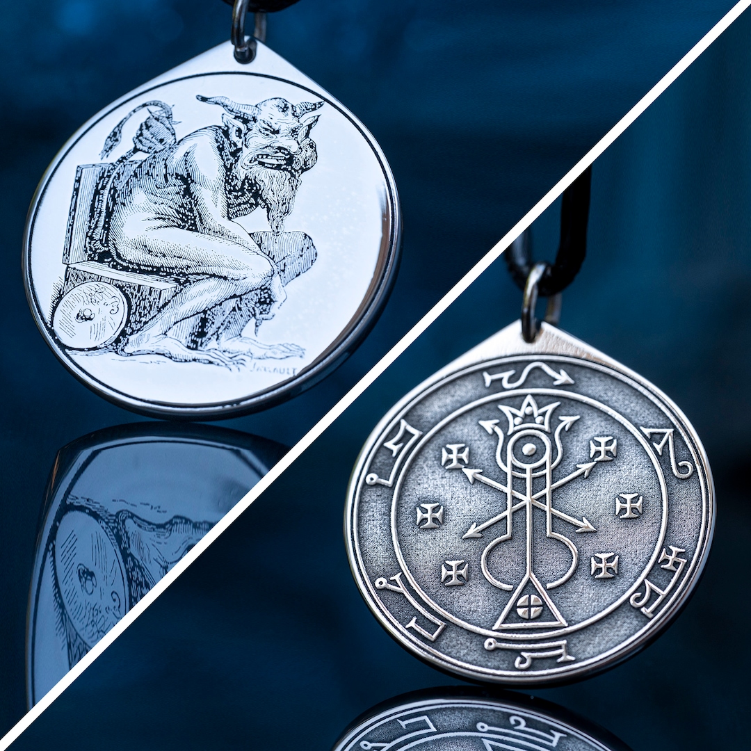 Belphegor Seal Amulet Pendant: Stainless Steel Occult Talisman - Etsy
