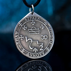 Archangel Azrael Whom God Helps Seal of Solomon Pendant Kabbalah Amulet ...
