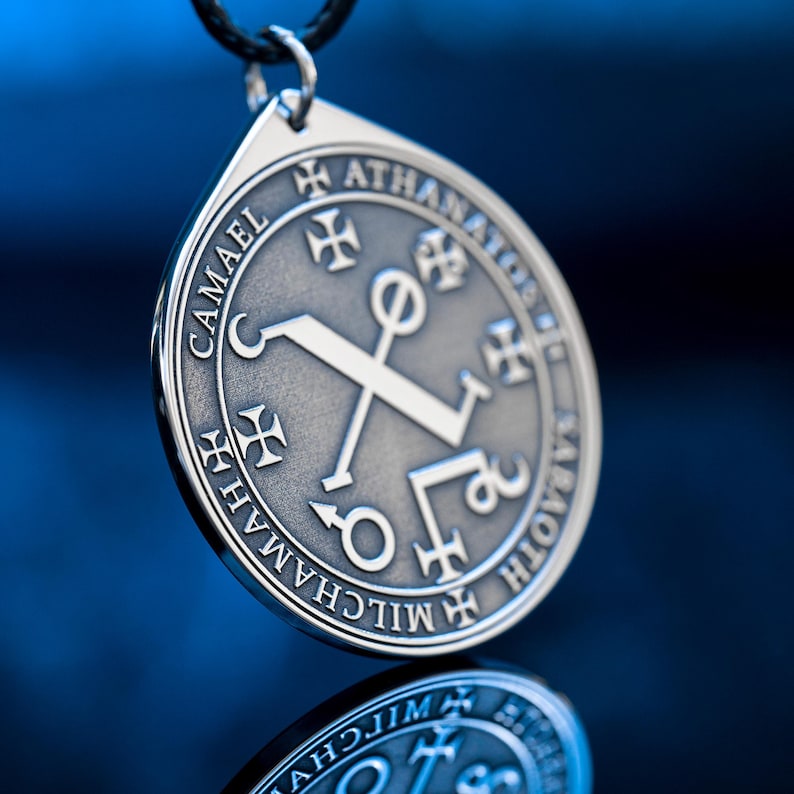 Archangel Camael Sigil Pendant: Stainless Steel Angel Amulet ...