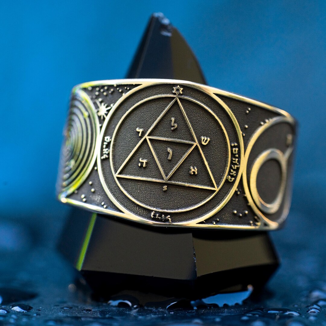 Goetia Third Pentacle of Mars Ring: Kabbalah Seal of Solomon Amulet - Etsy