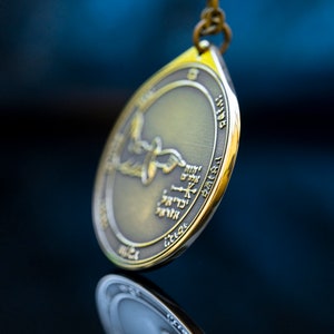 The Fifth Pentacle of the Moon Pendant Solomon Kabbalah Amulet Talisman ...