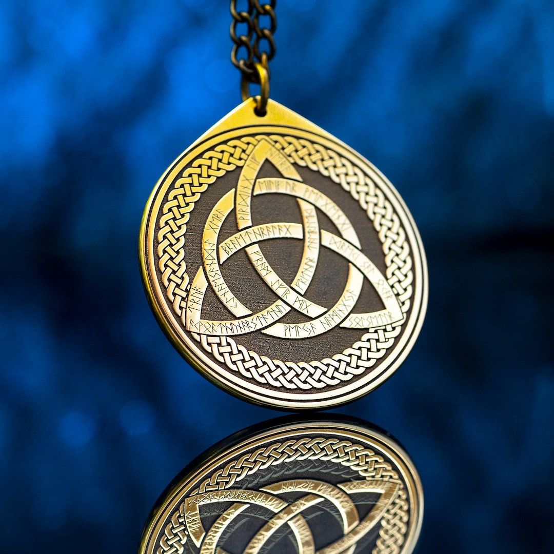 Triquetra Pendant Symbol Rune Power Circle Celtic Talisman, Viking ...