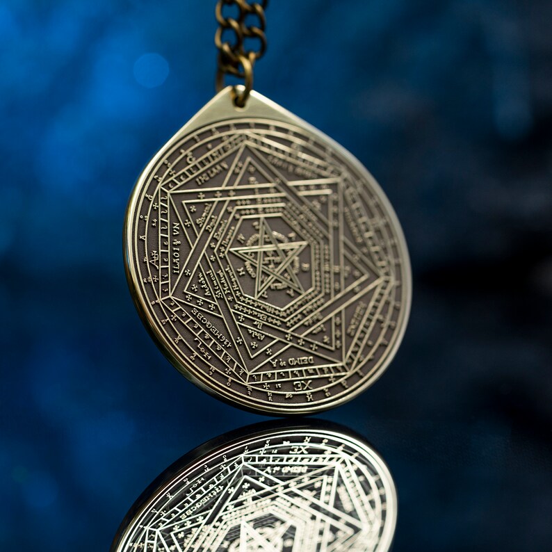 Enochian Tablet Pendant - Seal of Truth, Sigillum Dei Ameth, Solomon ...