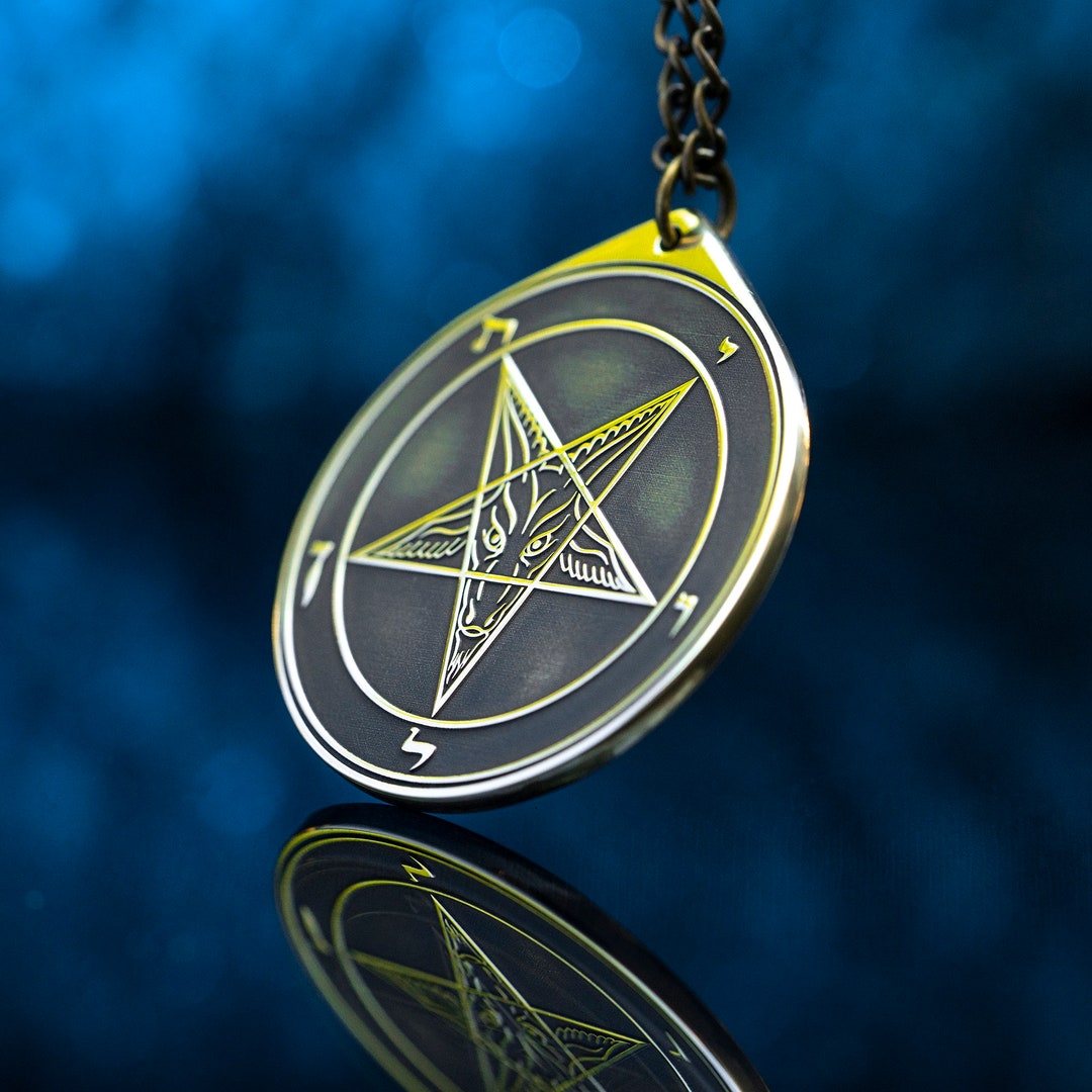 Baphomet Seal Pendant: Sabbatic Goat Symbol of Balance, Occult Wisdom ...