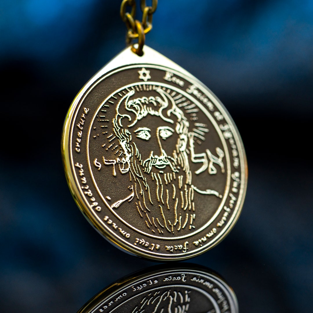 The First Pentacle of the Sun Pendant Solomon Kabbalah Amulet Talisman ...