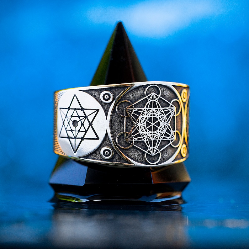 Archangel Metatron Angel of Life Seal Adjustable Ring Solomon Kabbalah Amulet Talisman Occult ...