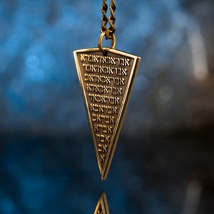 Abracadabra Hebrew Arrow Point Mystical Kabbalah Amulet Abraxas Pendant ...