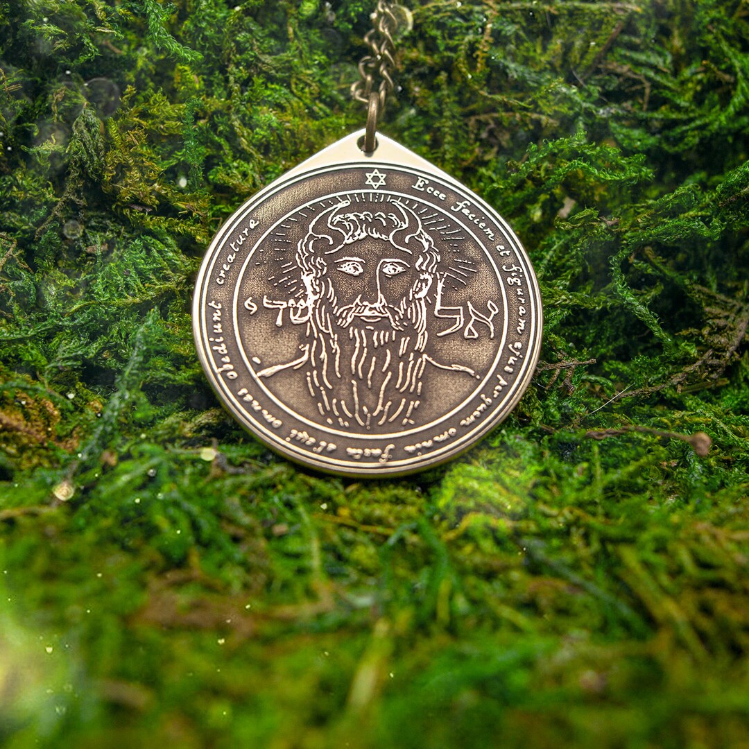 The First Pentacle of the Sun Pendant Solomon Kabbalah Amulet Talisman ...