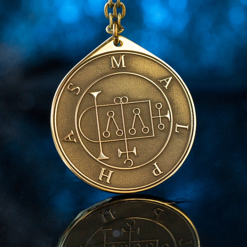 Malphas Seal Pendant: Demon of Strategy and Deception, Goetia Kabbalah ...