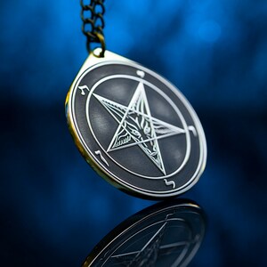 Baphomet Seal Pendant: Sabbatic Goat Symbol of Balance, Occult Wisdom ...
