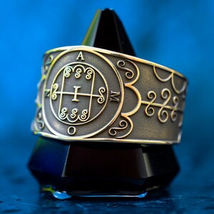 Amon Teacher of All things Past and to Come occult adjustable ring ...
