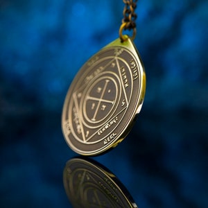The Fifth Pentacle of Saturn Pendant Solomon Kabbalah Amulet Talisman ...