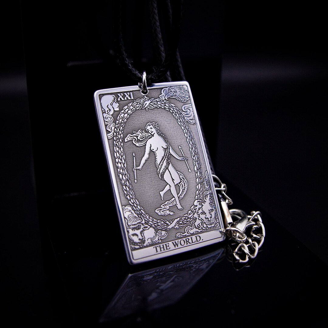 The World Tarot Card Pendant: Major Arcana Kabbalah Amulet - Etsy