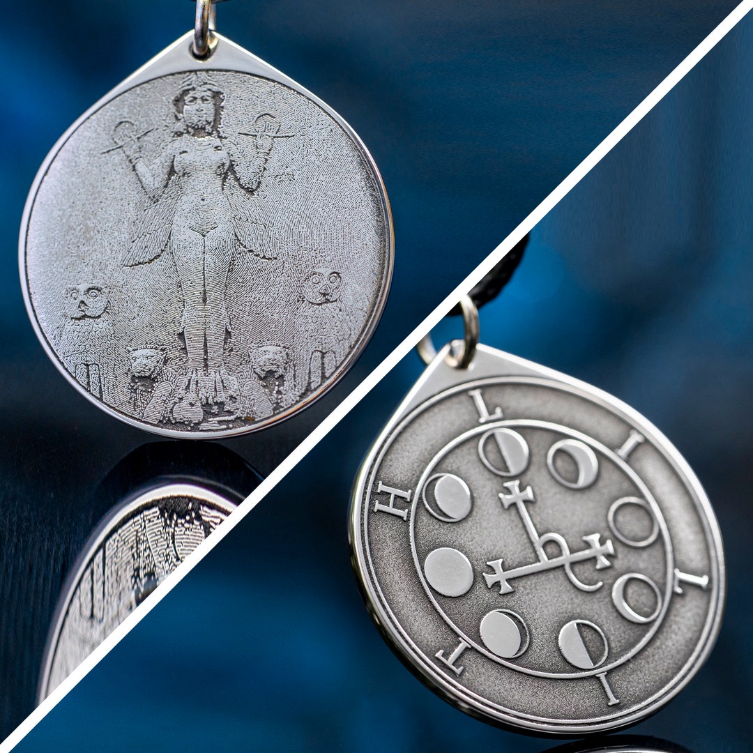 Lilith Seal Night and Moon Goddess Pendant, Mesopotamian Goddess, the ...
