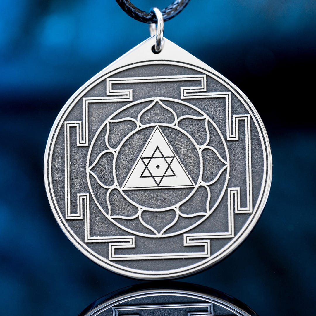 Sri Yantra Sacred Geometry Pendant, Symbol of Cosmic Union and ...