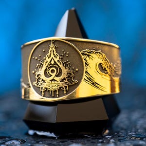 Alchemical Water Symbol Ring for Intuition and Healing | Occult ...