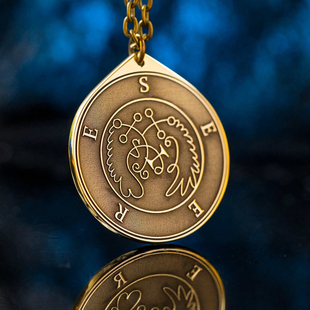 Prince Seere Brass Pendant: Lesser Key of Solomon Amulet - Etsy