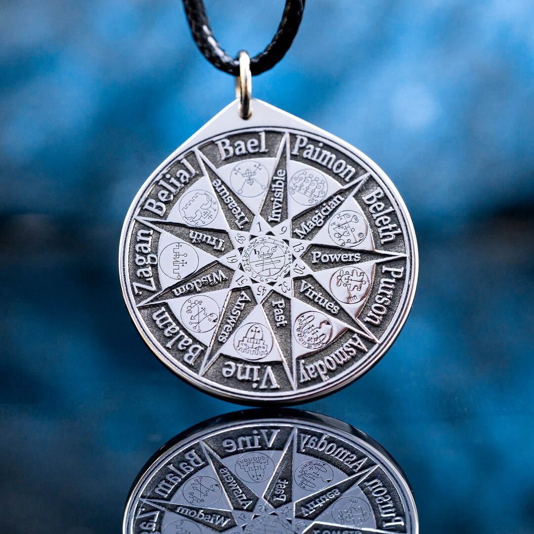 Nine Kings of Solomon Demons Lesser Key of Solomon Seal Kabbalah Amulet ...