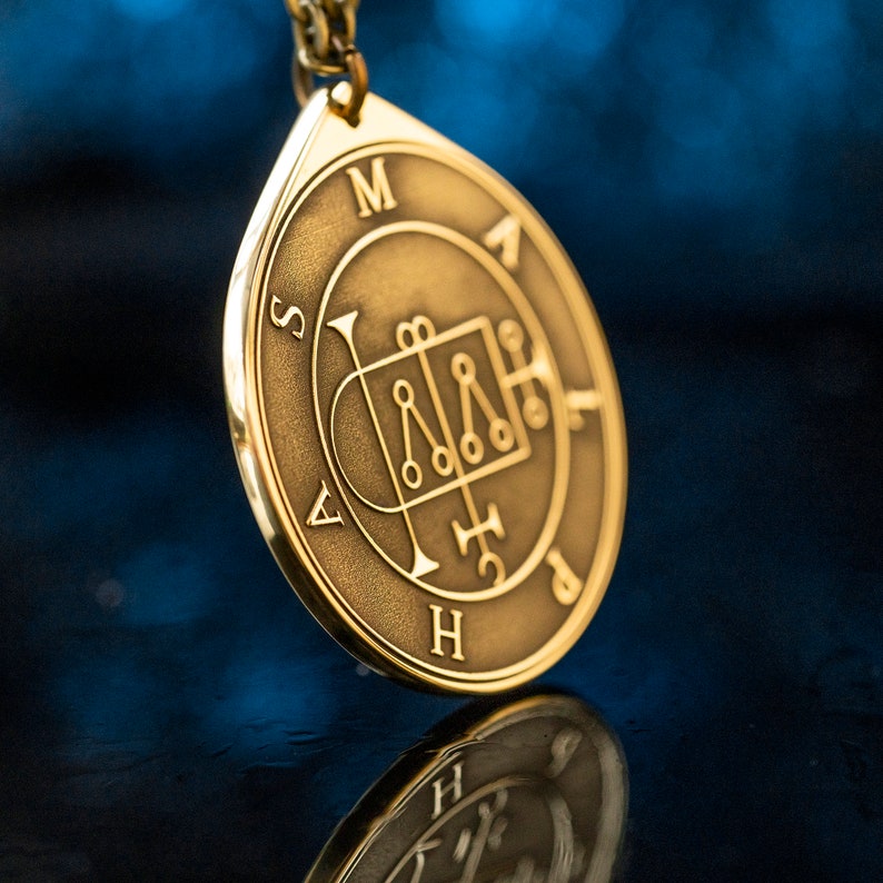 Malphas Seal Pendant: Demon of Strategy and Deception, Goetia Kabbalah ...