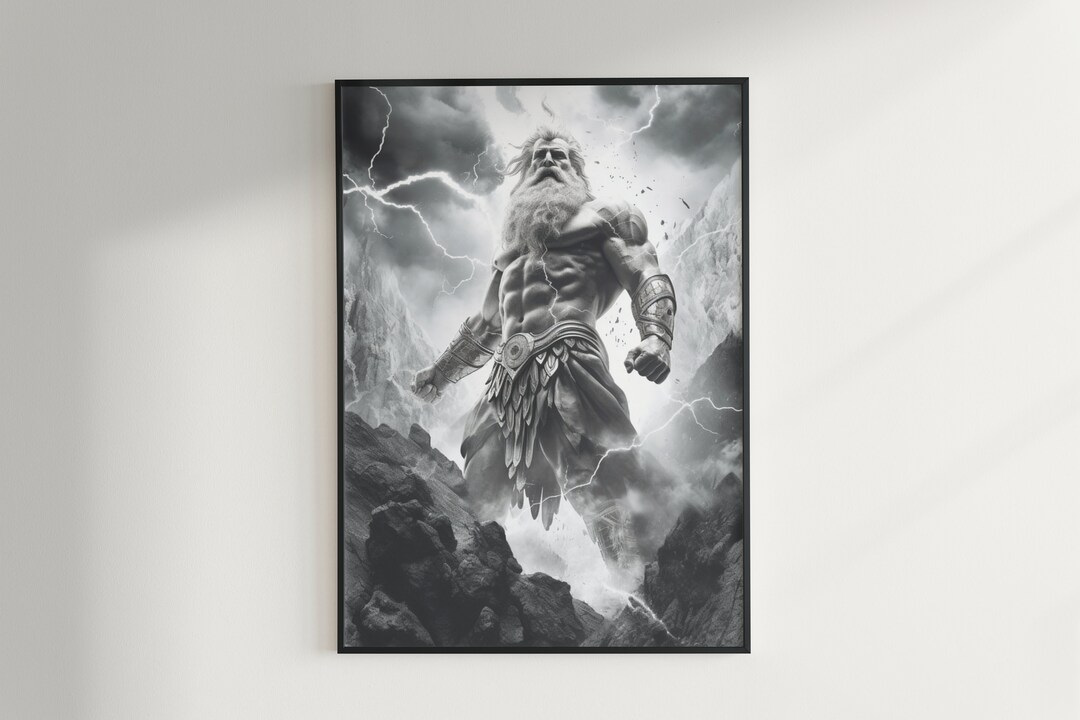 Greek God Zeus Digital Print - Etsy