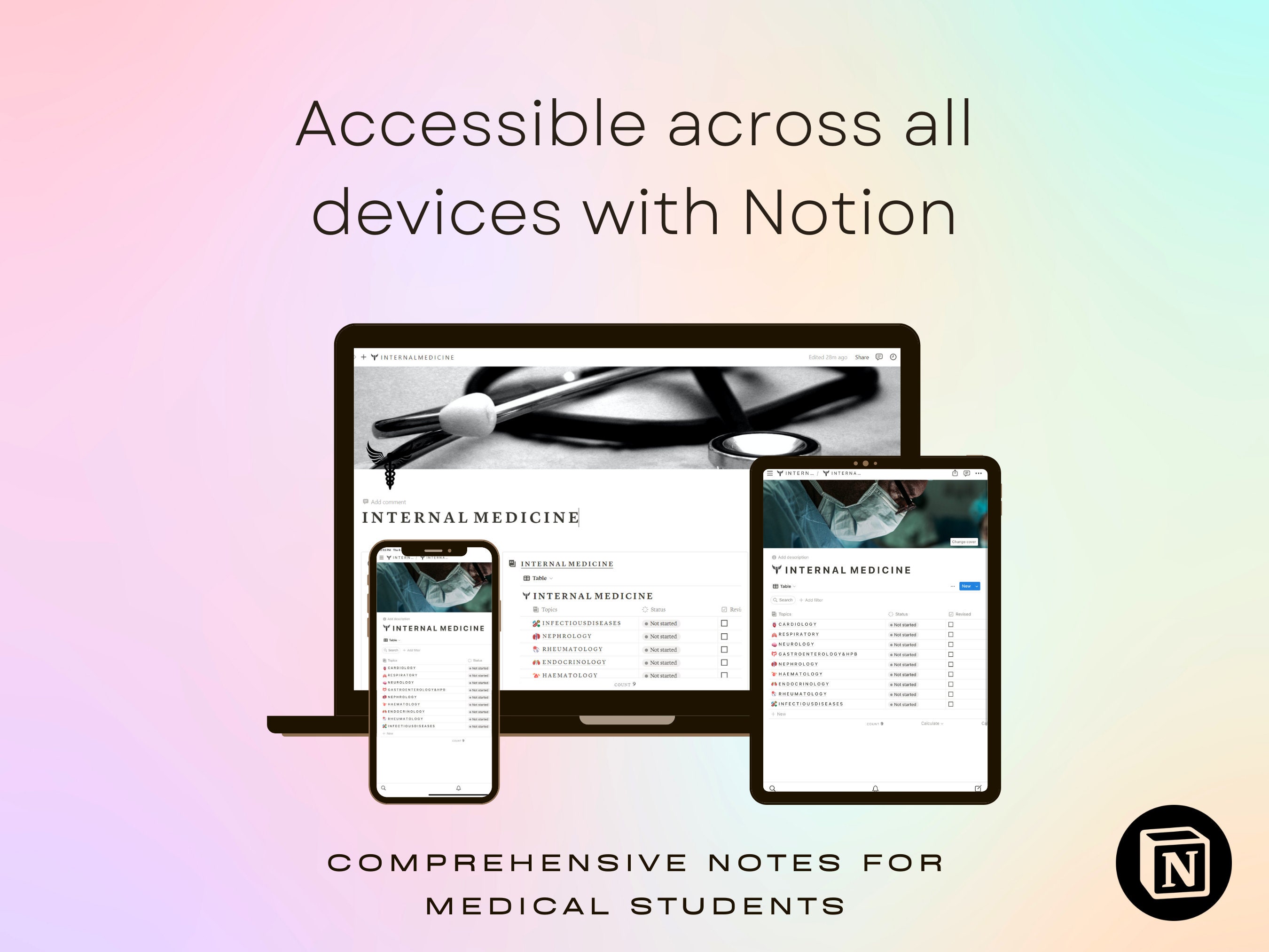 Internal Medicine Notion Template: Complete Medical School Notes ...