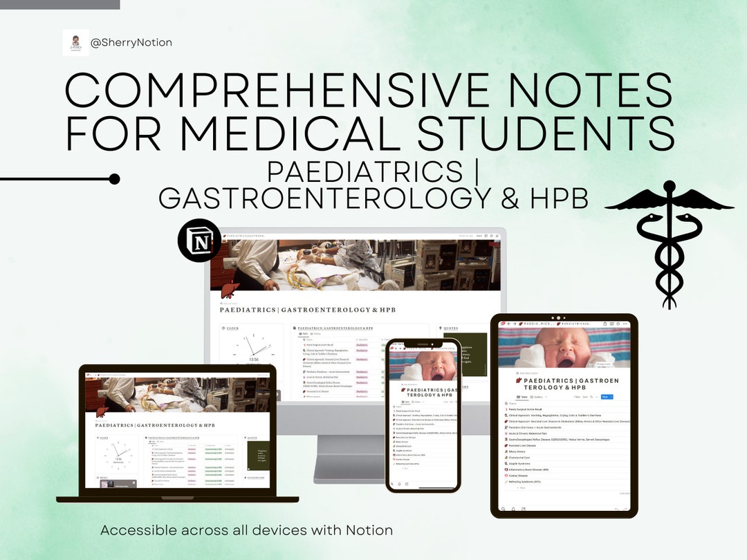 Paediatric Gastroenterology Notion Template: Medical Student Notes ...