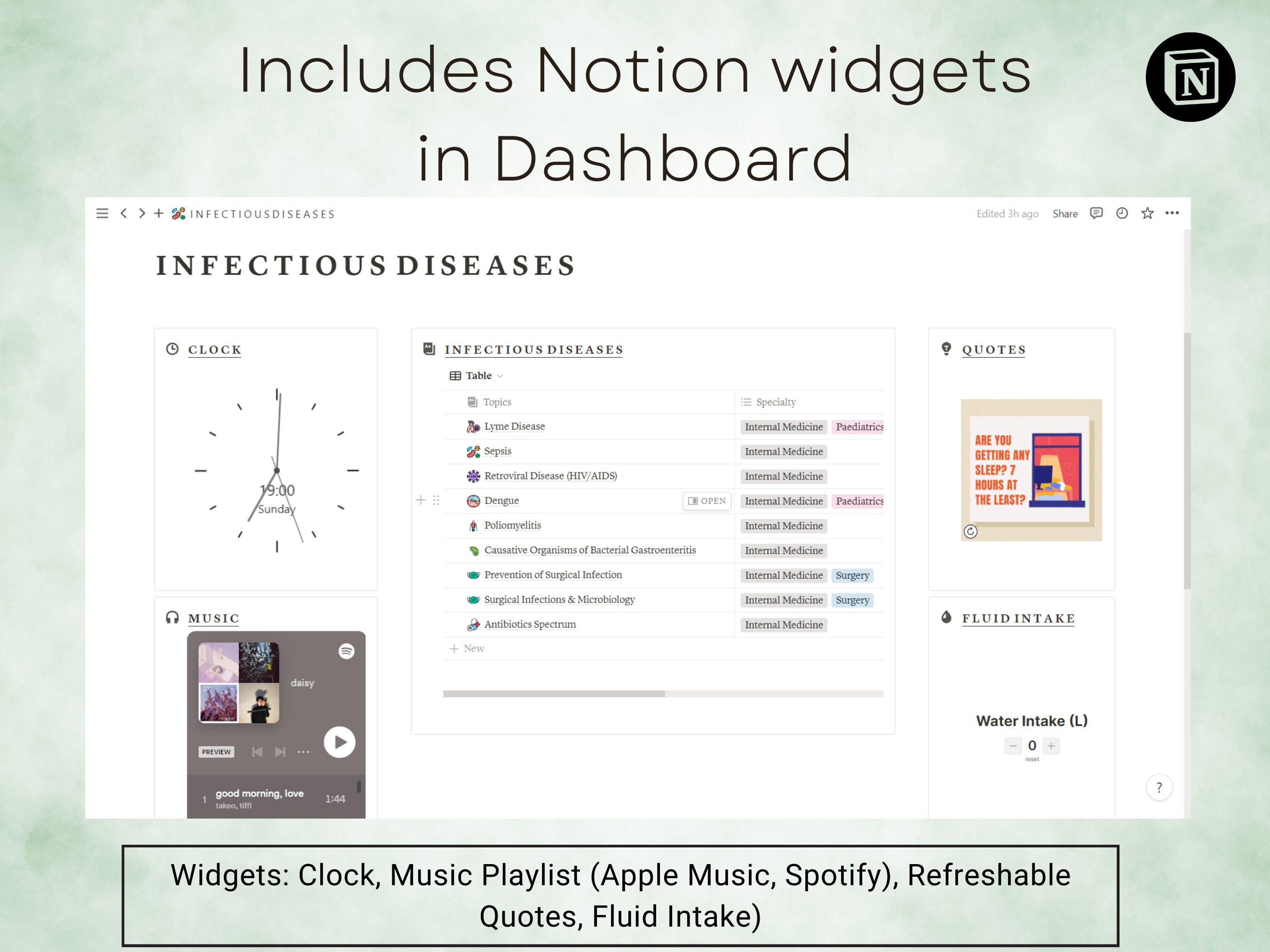 Notion Templates for Medical Students Medical Notes Digital Note ...