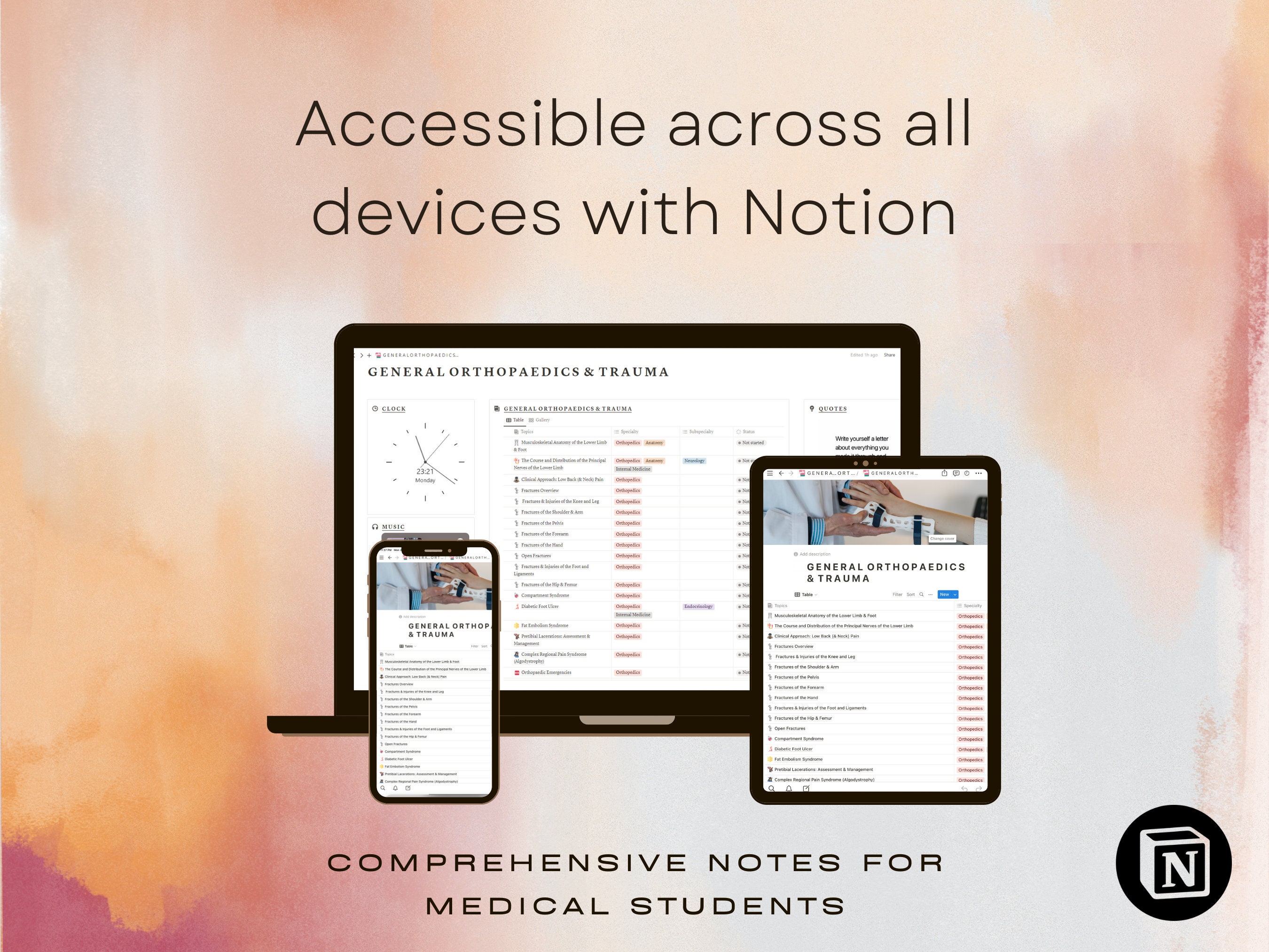 Notion Templates for Medical Students | Medical Notes | Digital Notes ...