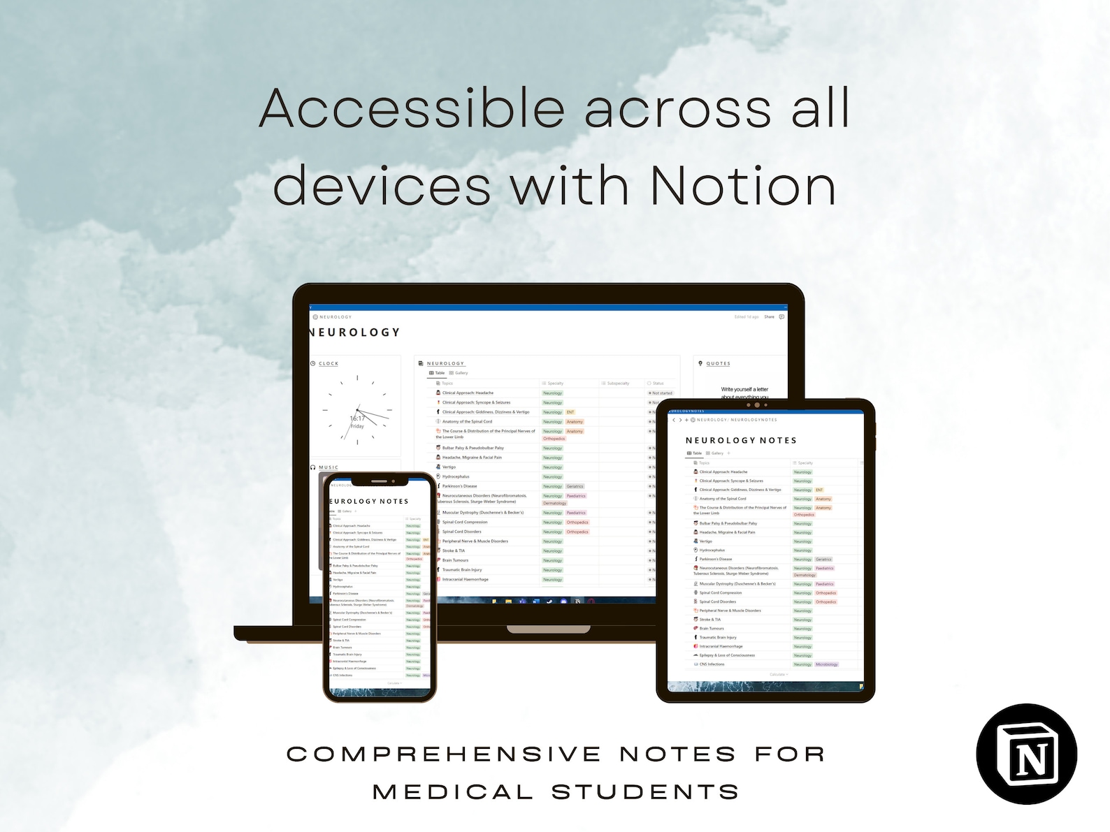 Notion Templates for Medical Students | Medical Notes | Digital Notes ...