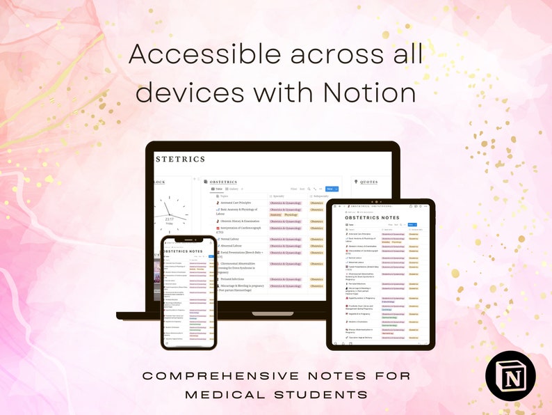 Obstetrics Notion Template: Medical Student Digital Notes (30 Topics ...