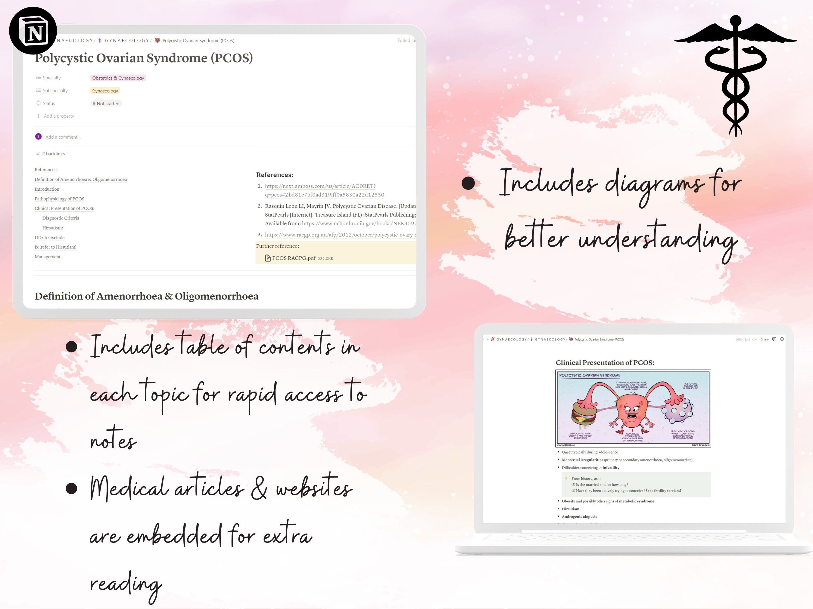 Obstetrics & Gynecology Notion Template: Medical Student Bundle ...